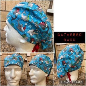 Christmas Movie TV Shrek Home Alone Golden Girls Scrub Cap Reversible ...