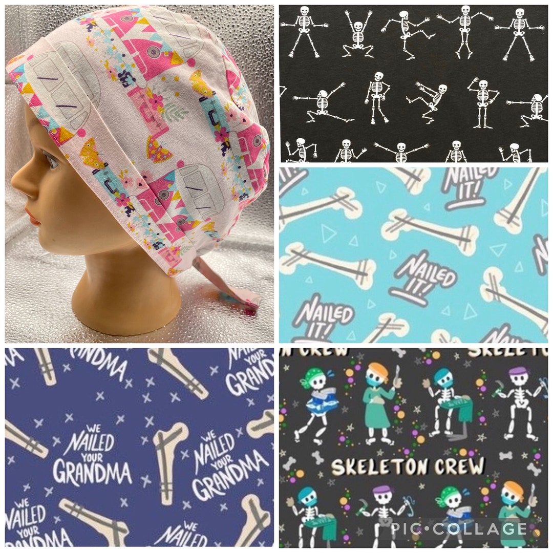 Woman’s Pixie Back Ortho Bones Skeleton Suture Operating Room OR ...