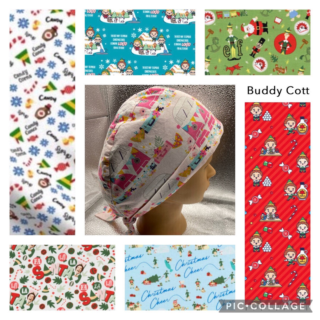 Womens ELF Pixie Back Christmas Movie Holiday Scrub Cap Hat - Etsy