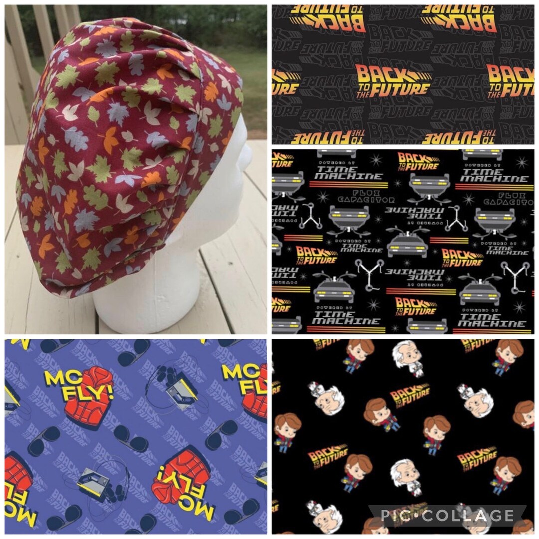 Woman’s Bouffant Back 80s 90s Movie TV Scrub Hat Cap Back to the Future ...