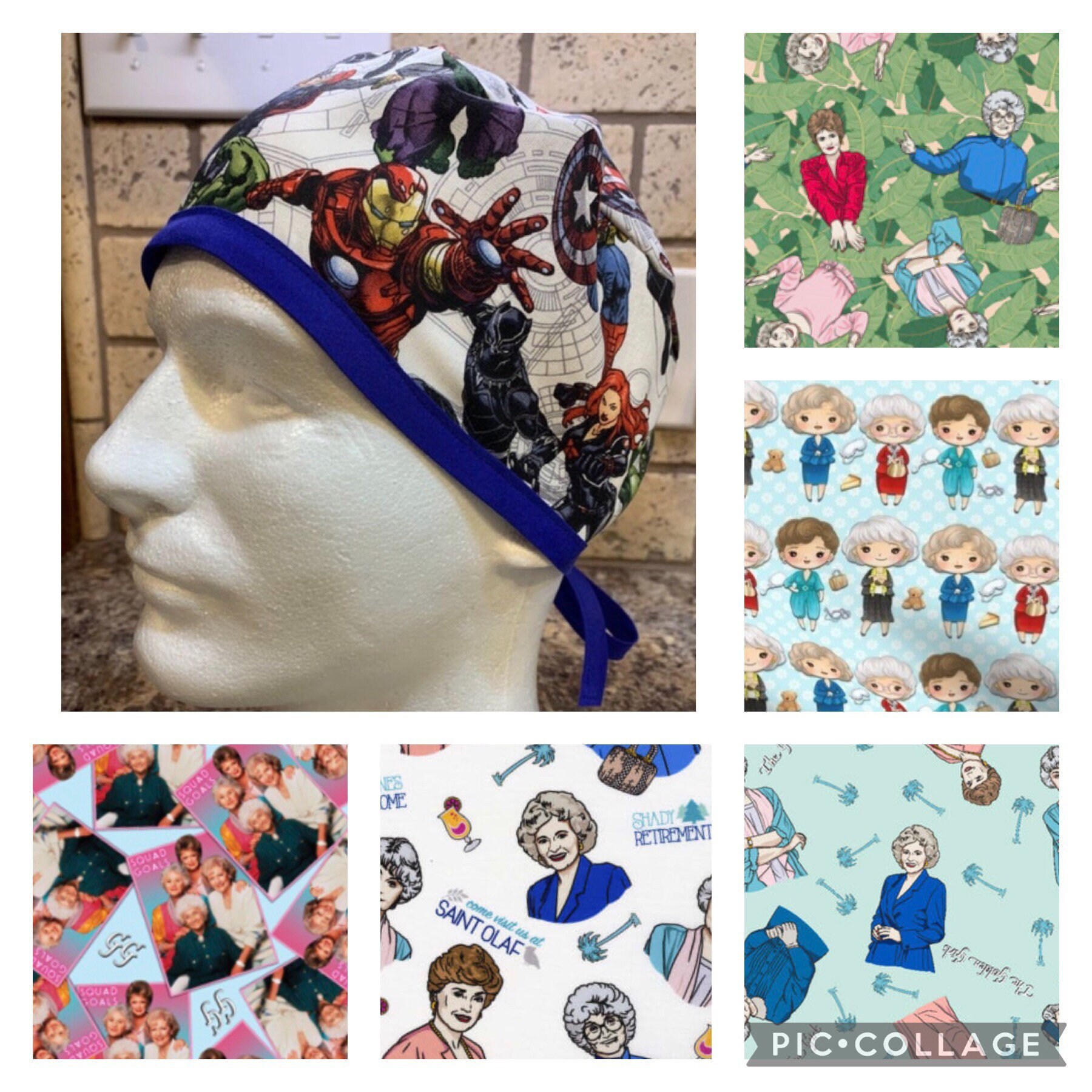 Mens Skull Pop Culture 80s 90s Golden Girls Scrub Hat Cap - Etsy