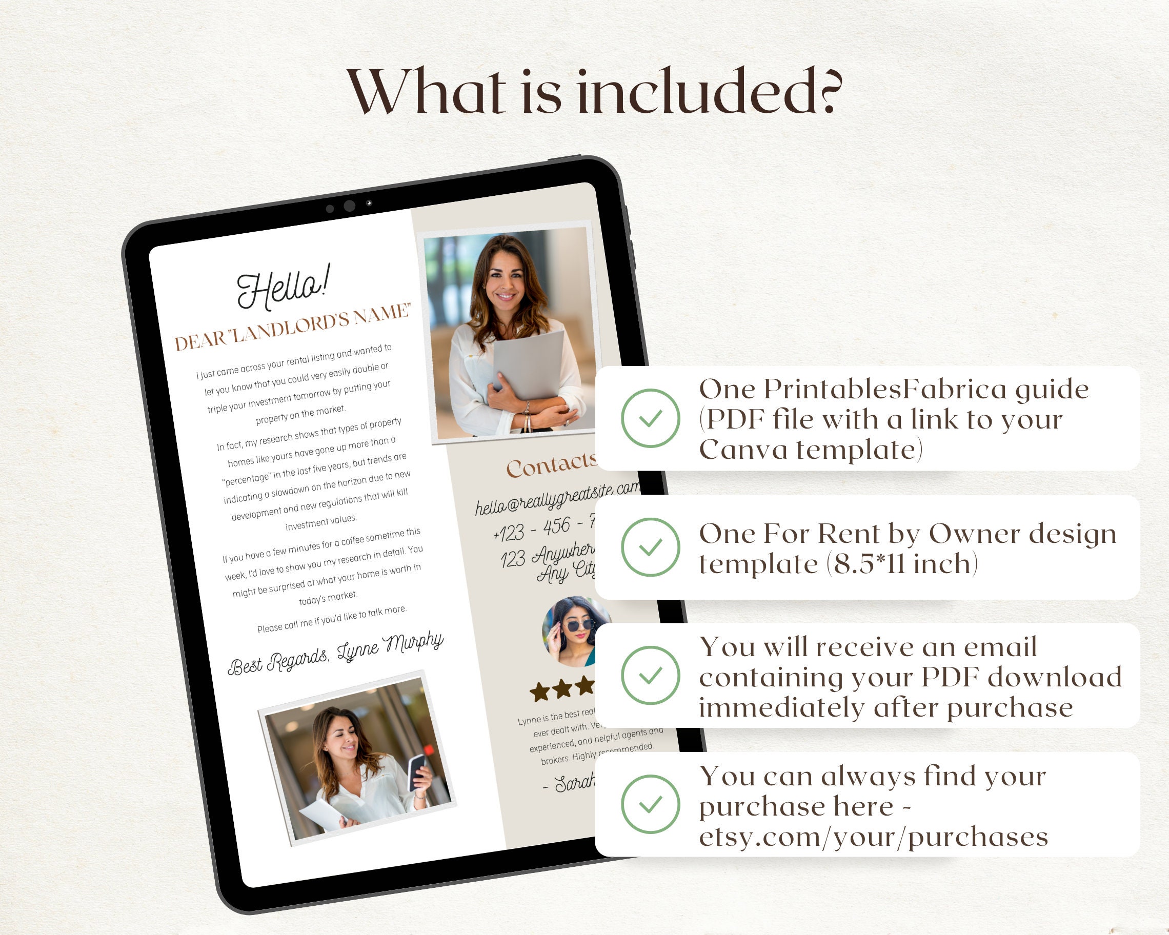 FRBO Prospecting Letter, for Rent by Owner Letter, Real Estate Letter ...