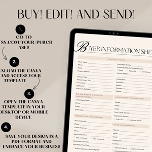 Buyer & Seller Information Sheet Client Info Client In-take Sheet Real ...