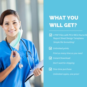 Simple PCU IMCU Nurse Brain Report Sheet for 3 Patients - Etsy