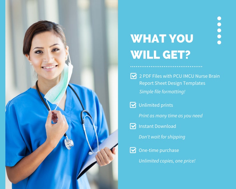 Simple PCU IMCU Nurse Brain Report Sheet for 3 Patients - Etsy