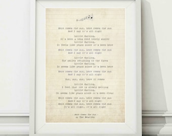 Beatles lyrics | Etsy