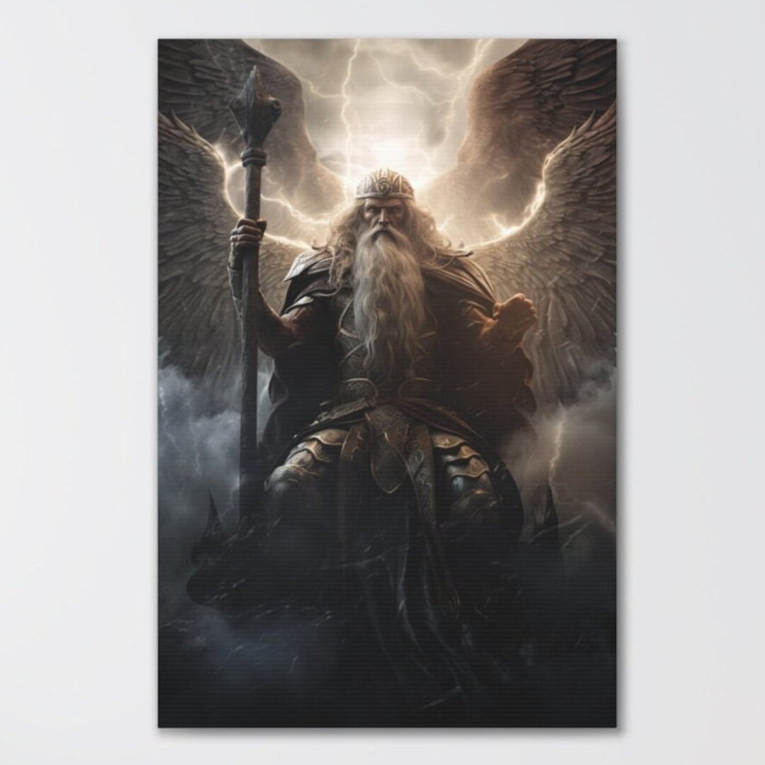Odin Norse Art, Norse Gods Canvas Print, Norse Mythology Art Print ...