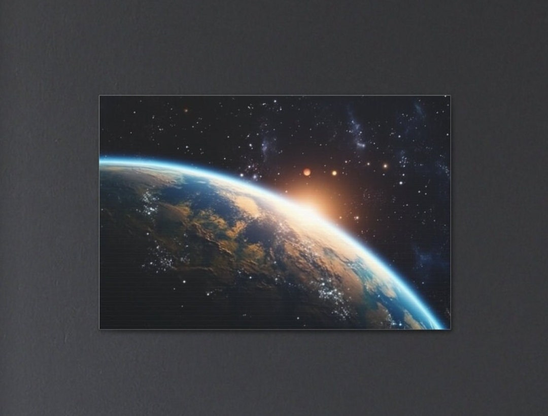 Space Canvas Art Wall, Space Landscape, Night Starry Sky Landscape ...