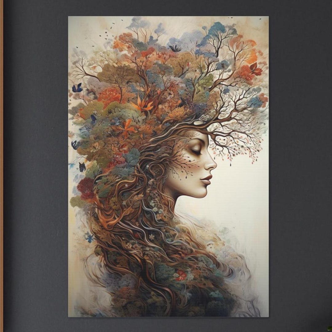 Mother Nature Print, Mystical Tree of Life Art, Enchanted Yggdrasil ...