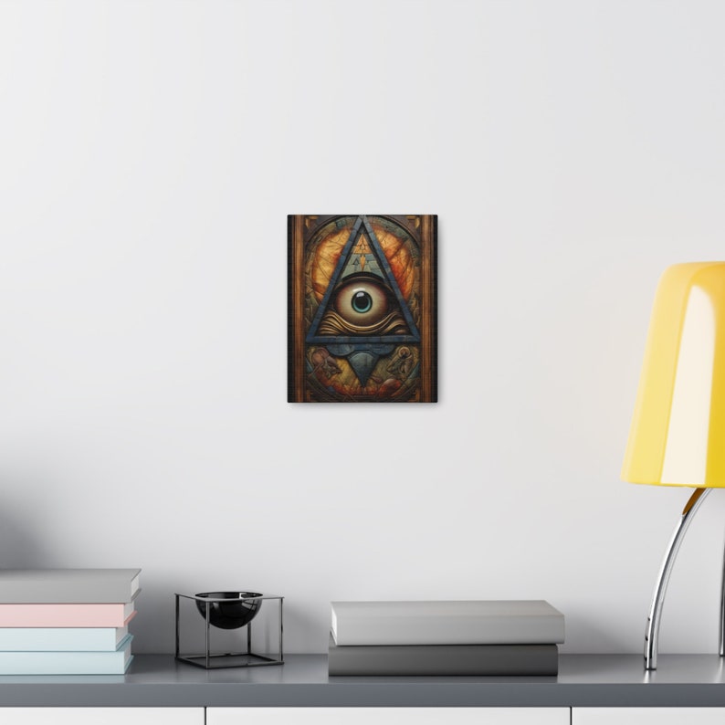 All Seeing Eye Art Print, Psychedelic Wall Art, Symbol in a Pyramid ...