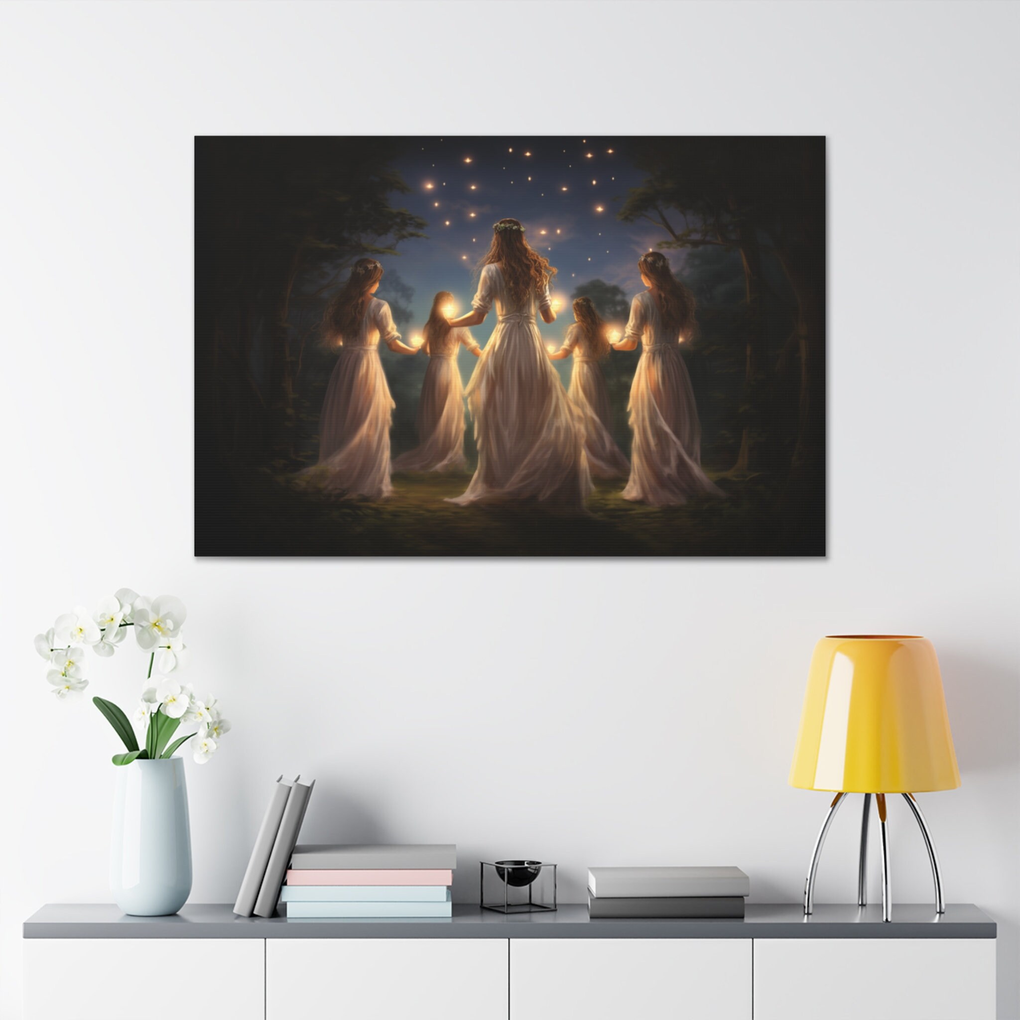 Witchy Ritual Mythical, Pagan Witches Wall Art, Witch Halloween Home ...