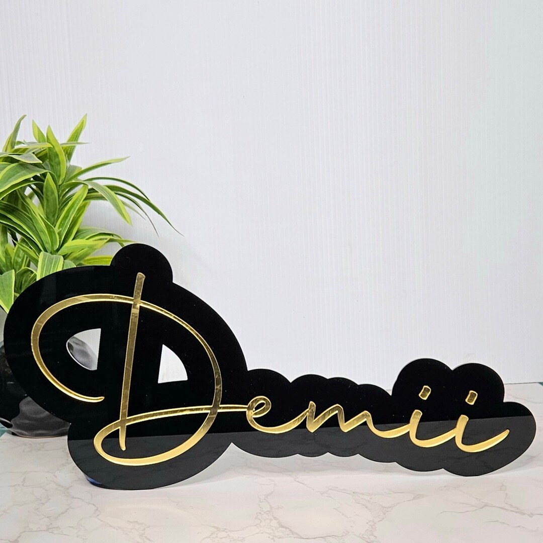 Double Layer ACRYLIC Name Sign - Etsy