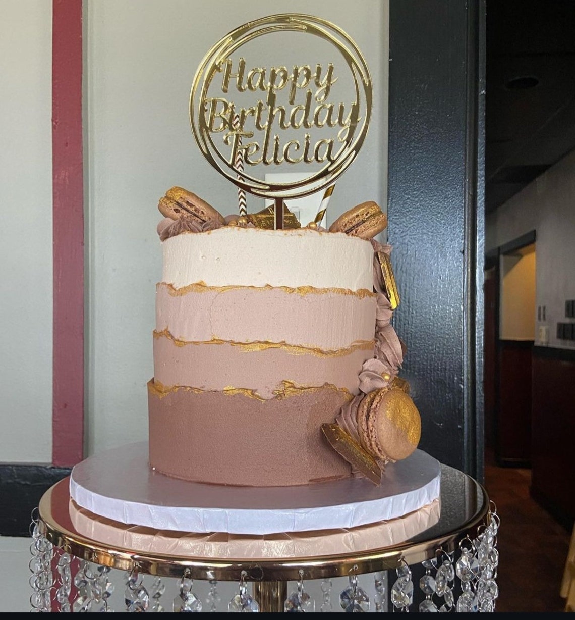 Custom Single Layer Cake Topper | Acrylic Cake Topper - Etsy