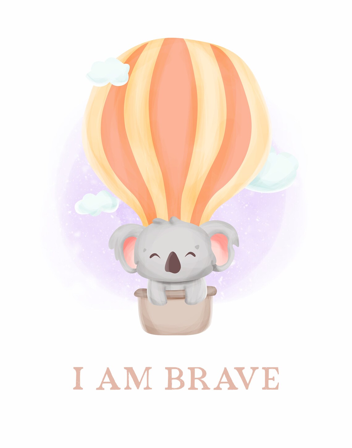 Affirmations for Kids Digital, Boy, Hot Air Balloon Print, I Am Loved ...