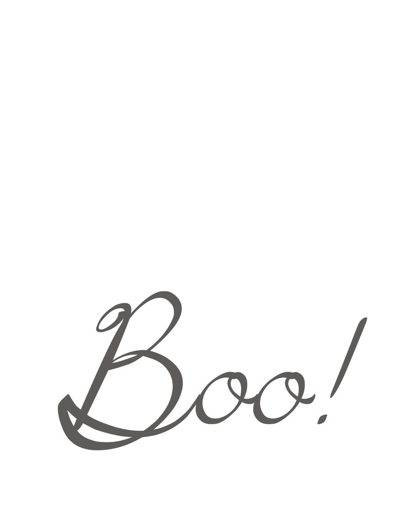 Boo! Fall Halloween Digital Printable, Wall Decor - Etsy