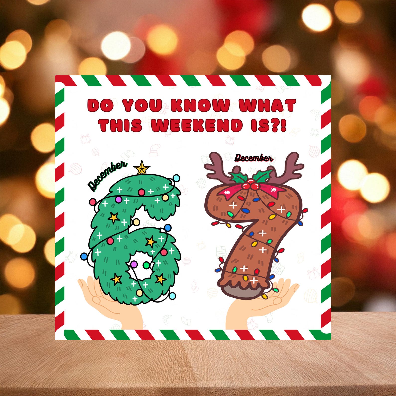 6 7 Printable Elf Prop, Six Seven Funny Meme Christmas, Trending 67 ...