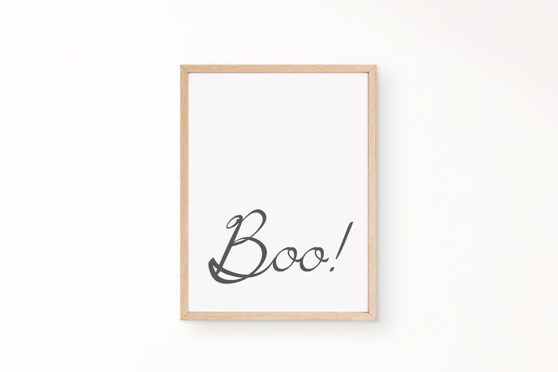 Boo! Fall Halloween Digital Printable, Wall Decor - Etsy