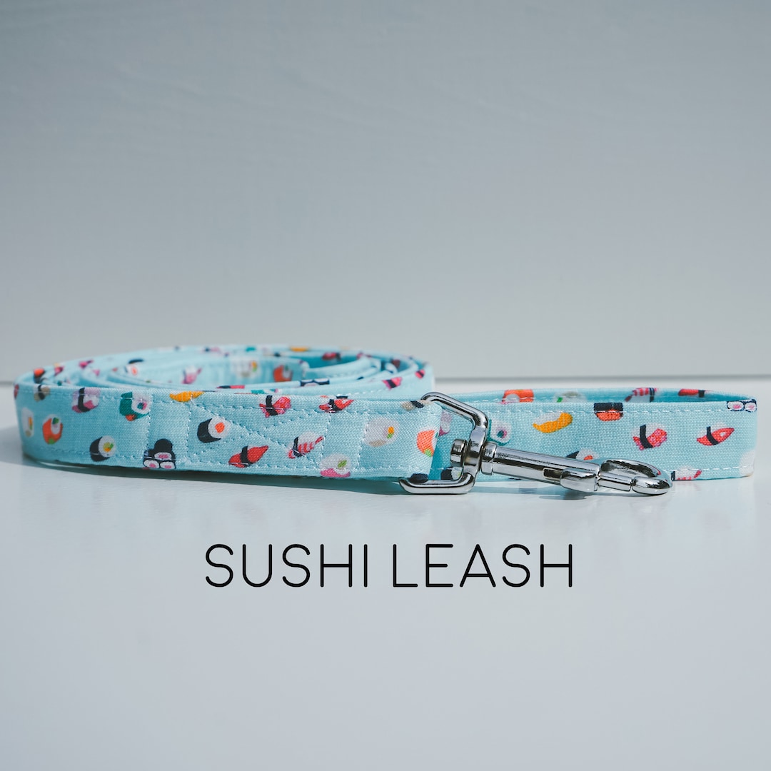 Sushi Dog Leash - Tiny Sushi and Sashimi Pet Lead, Blue, Pink, Green ...