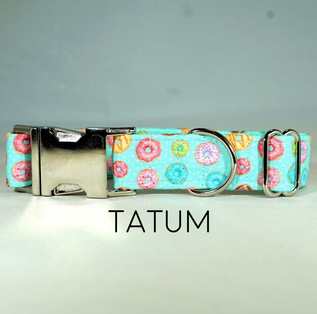 Tatum Dog Collar - Donut Pet Collar, Sugar Nuggets, Blue, Pink, Yellow ...
