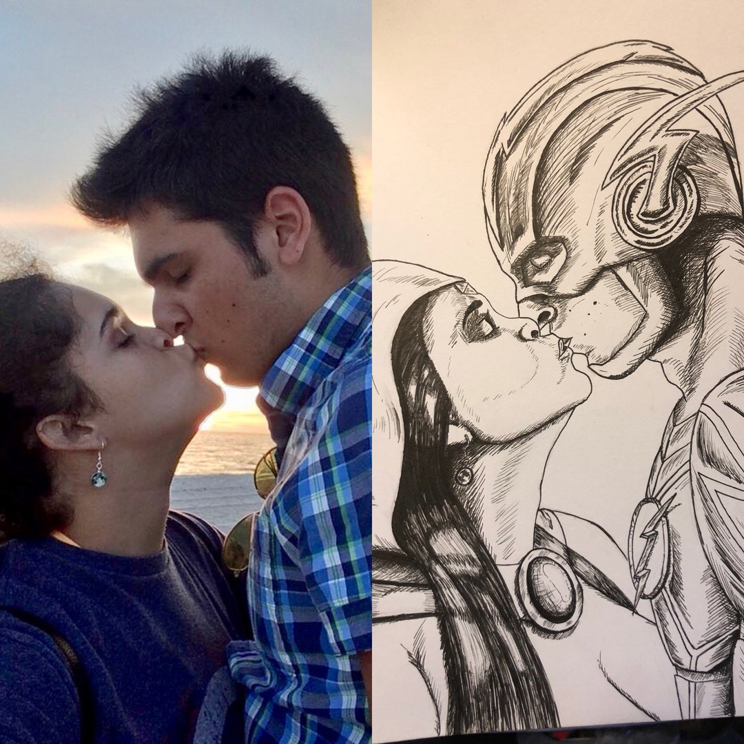 Personalised Superhero Drawing - Etsy