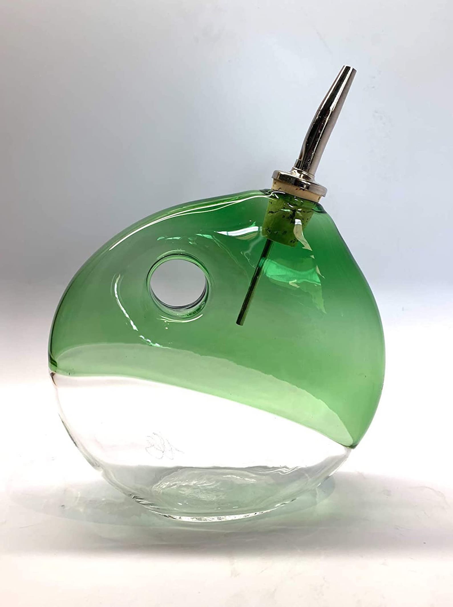 Hand Blown Glass Oil Dispenser | Etsy
