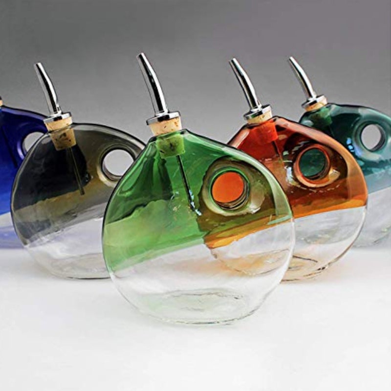 Hand Blown Olive Oil Cruet - Etsy