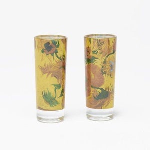 Vincent Van Gogh Shot Glasses Sunflowers Design - 2 Pack - Etsy