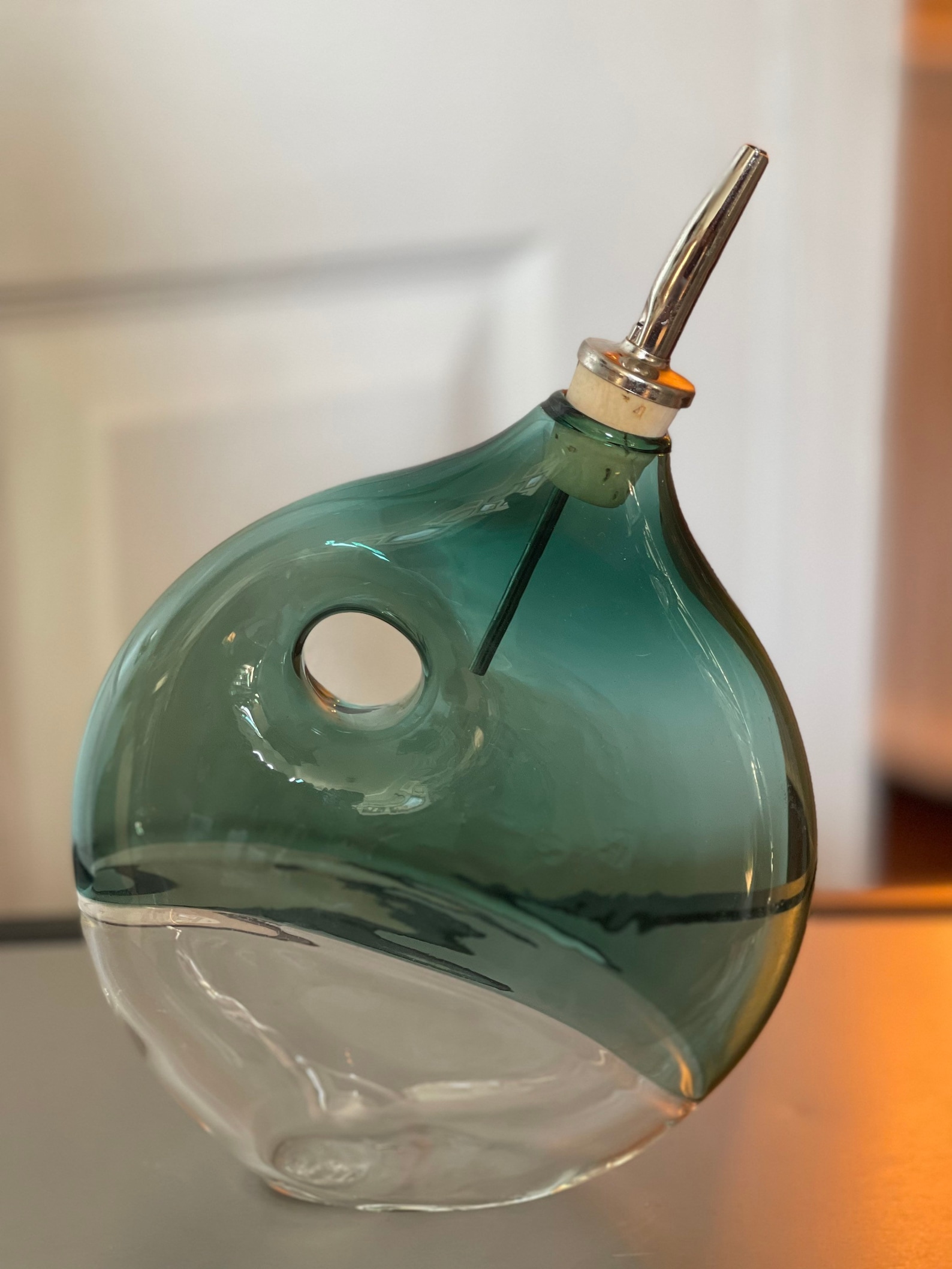 Hand Blown Glass Oil Dispenser | Etsy