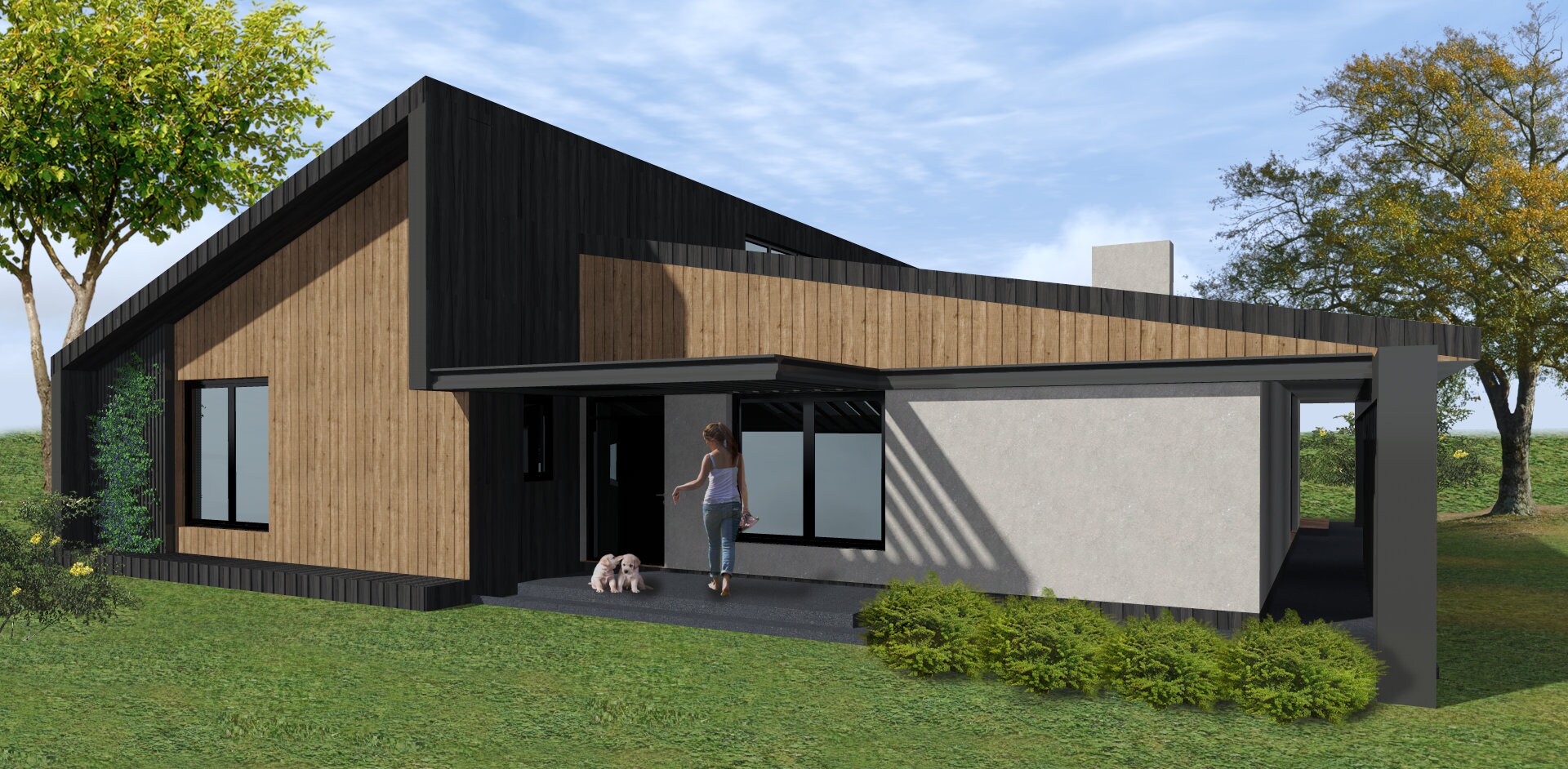 Modern House Plan Building Plans Blueprints & Material List - Etsy ...