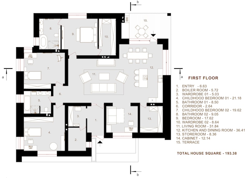 Modern House Plan Building Plans Blueprints & Material List | Etsy