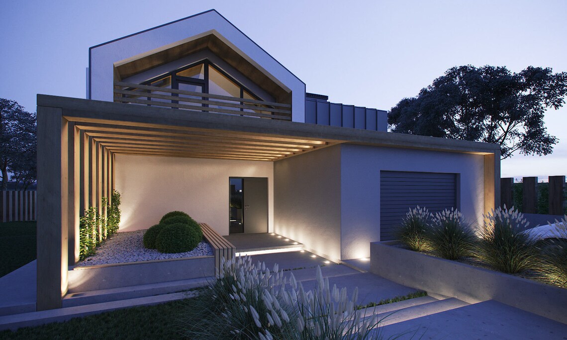 Modern House Plan Building Plans Blueprints & Material List - Etsy UK