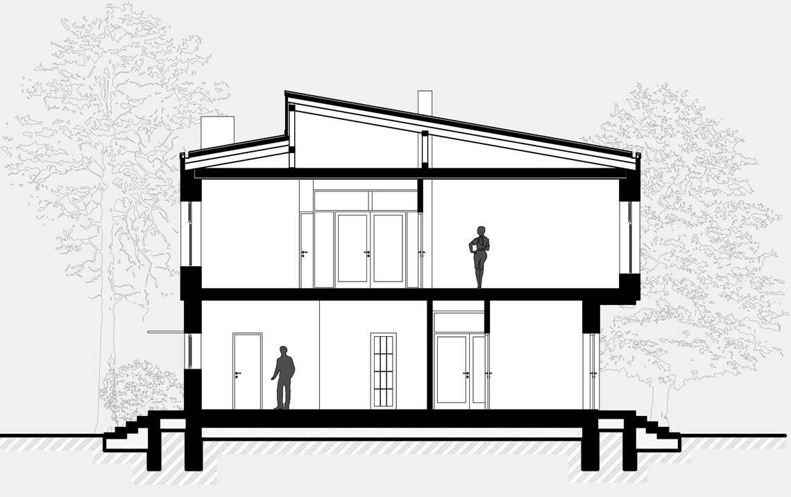 Modern House Plan Building Plans Blueprints & Material List - Etsy