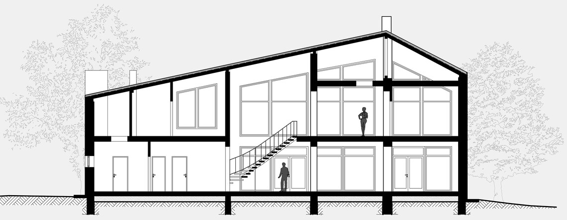 Modern House Plan Building Plans Blueprints & Material List - Etsy
