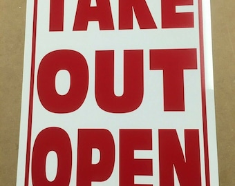 Restaurant Take Out Sign - Etsy