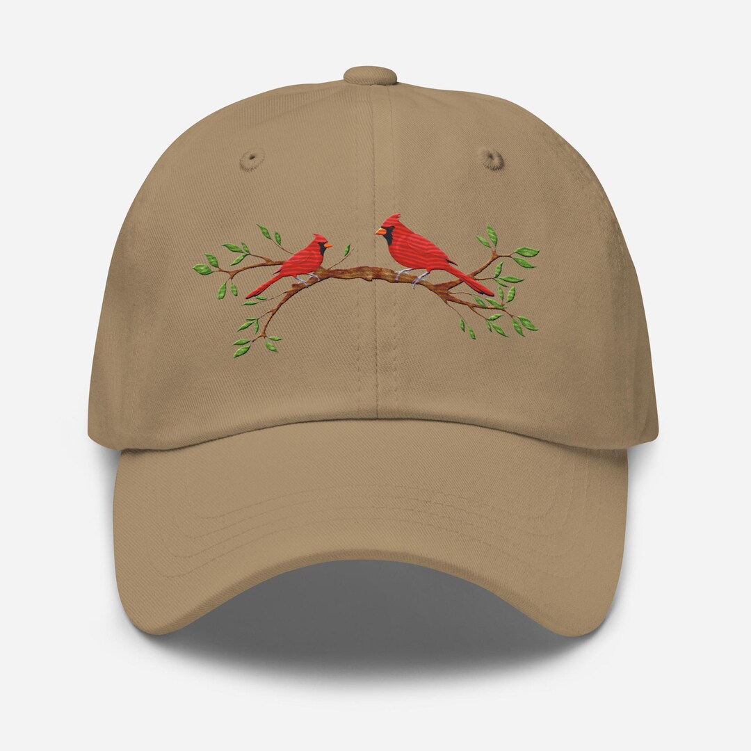 Embroidered Red Cardinal Dad Hat, Bird Lover Gift - Etsy