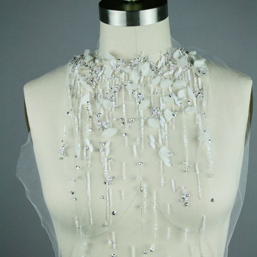 Custom Handmade Beaded Panel for Bodice Cocktail Dress - Etsy