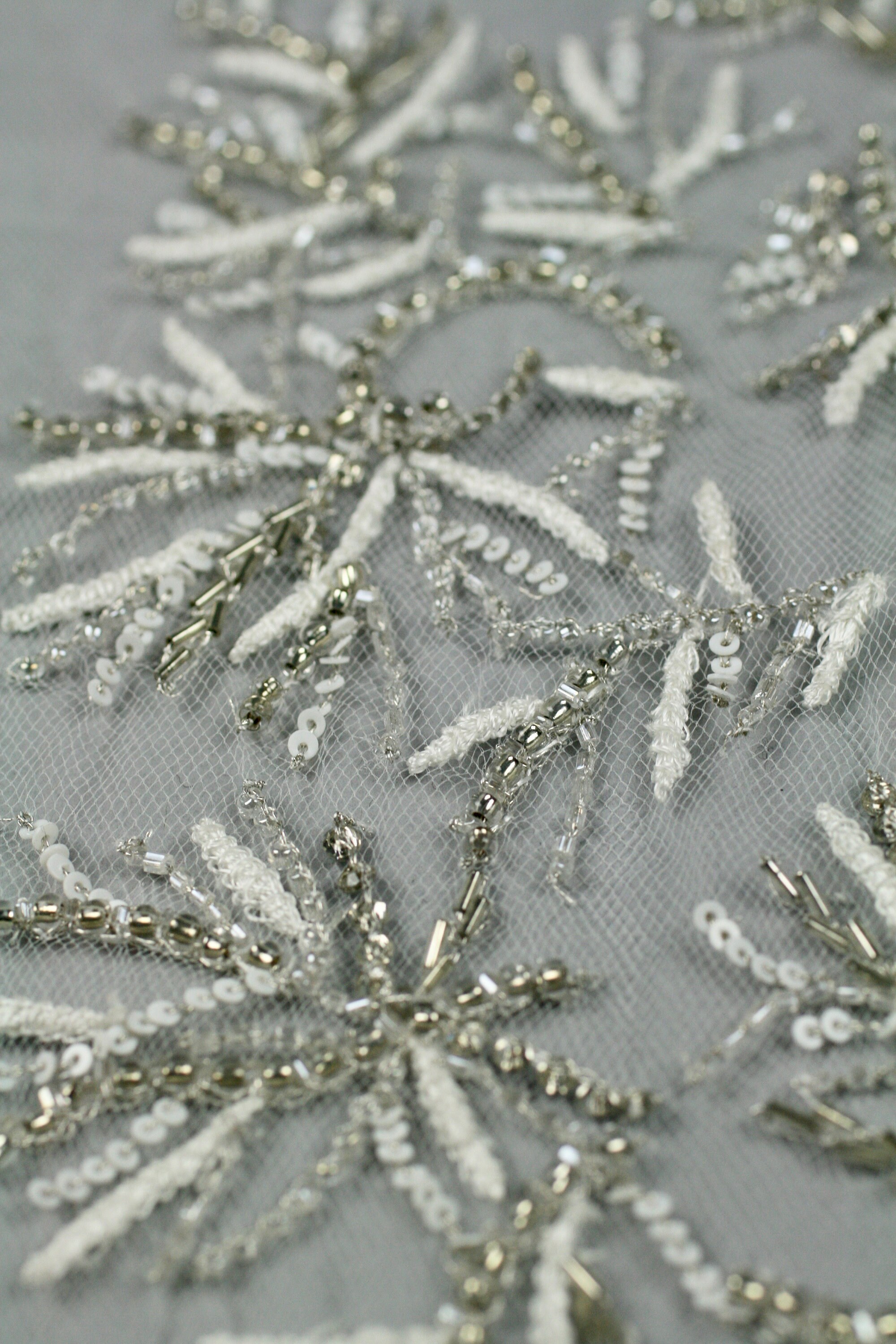 Custom Handmade Beaded Applique Panel Beading Panel Used as Beaded Trim ...