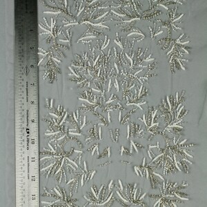 Custom Handmade Beaded Applique Panel Beading Panel Used as Beaded Trim ...