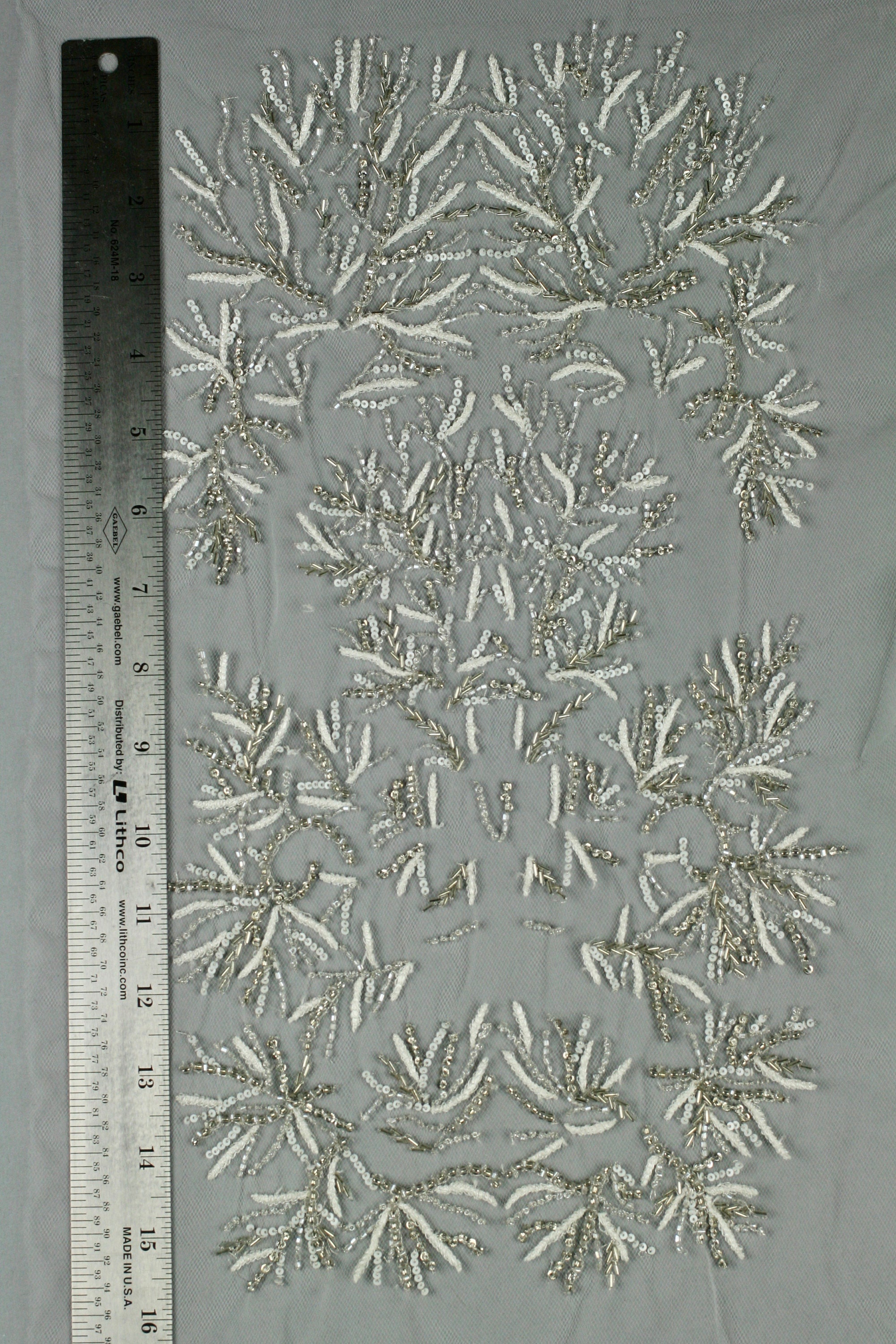 Custom Handmade Beaded Applique Panel Beading Panel Used as Beaded Trim ...