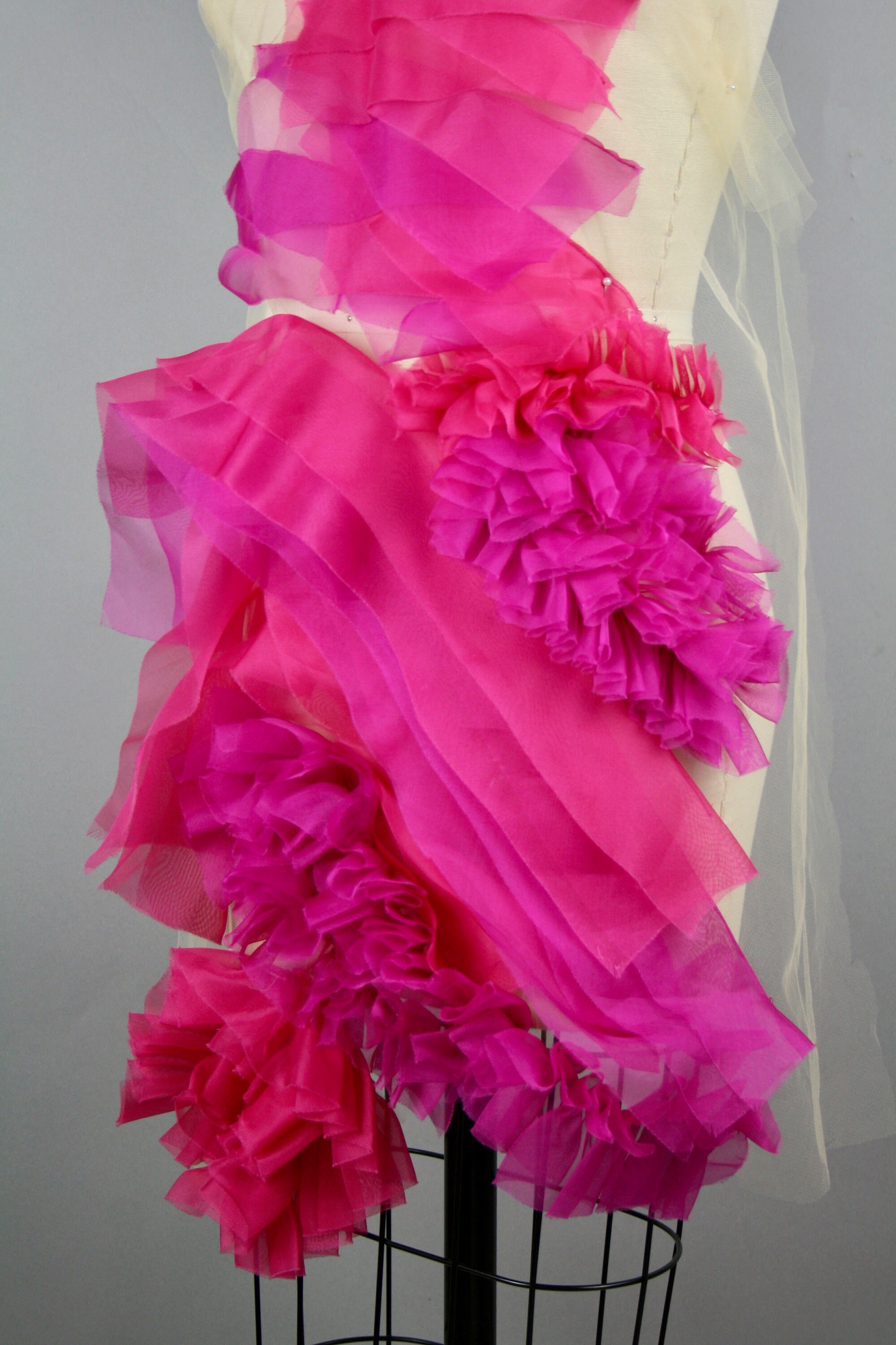 Silk Fabric Ruffles, Textured Fabric, 3D Fabric - Etsy