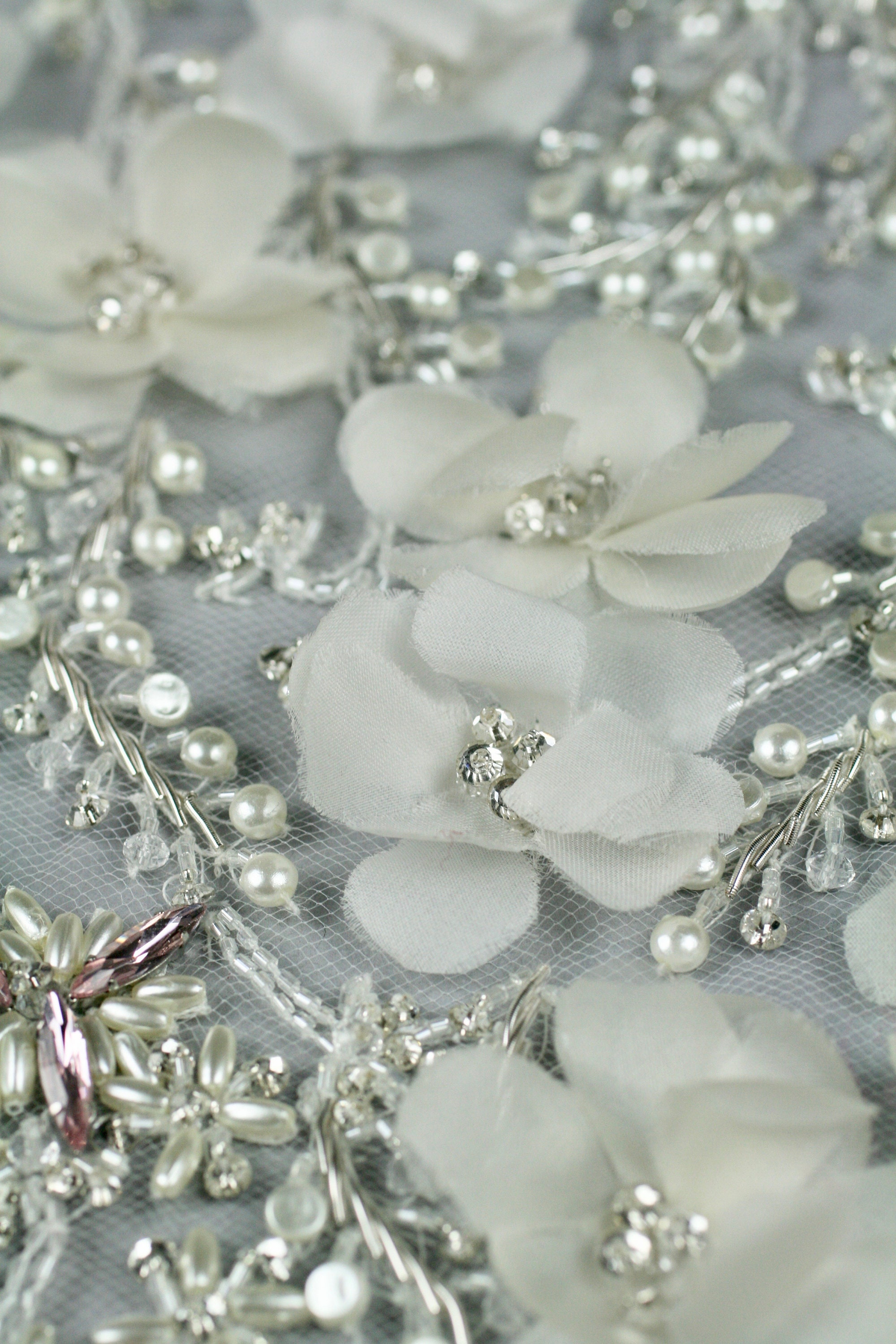 Custom Handmade Beaded Applique Panel Beading Panel Used as Beaded Trim ...