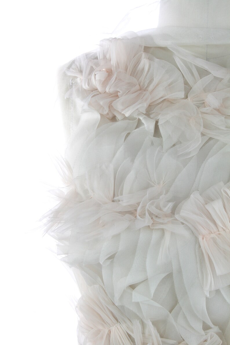 3D Silk Hand Made Ruffles Applique and Pleated Couture Fabric - Etsy