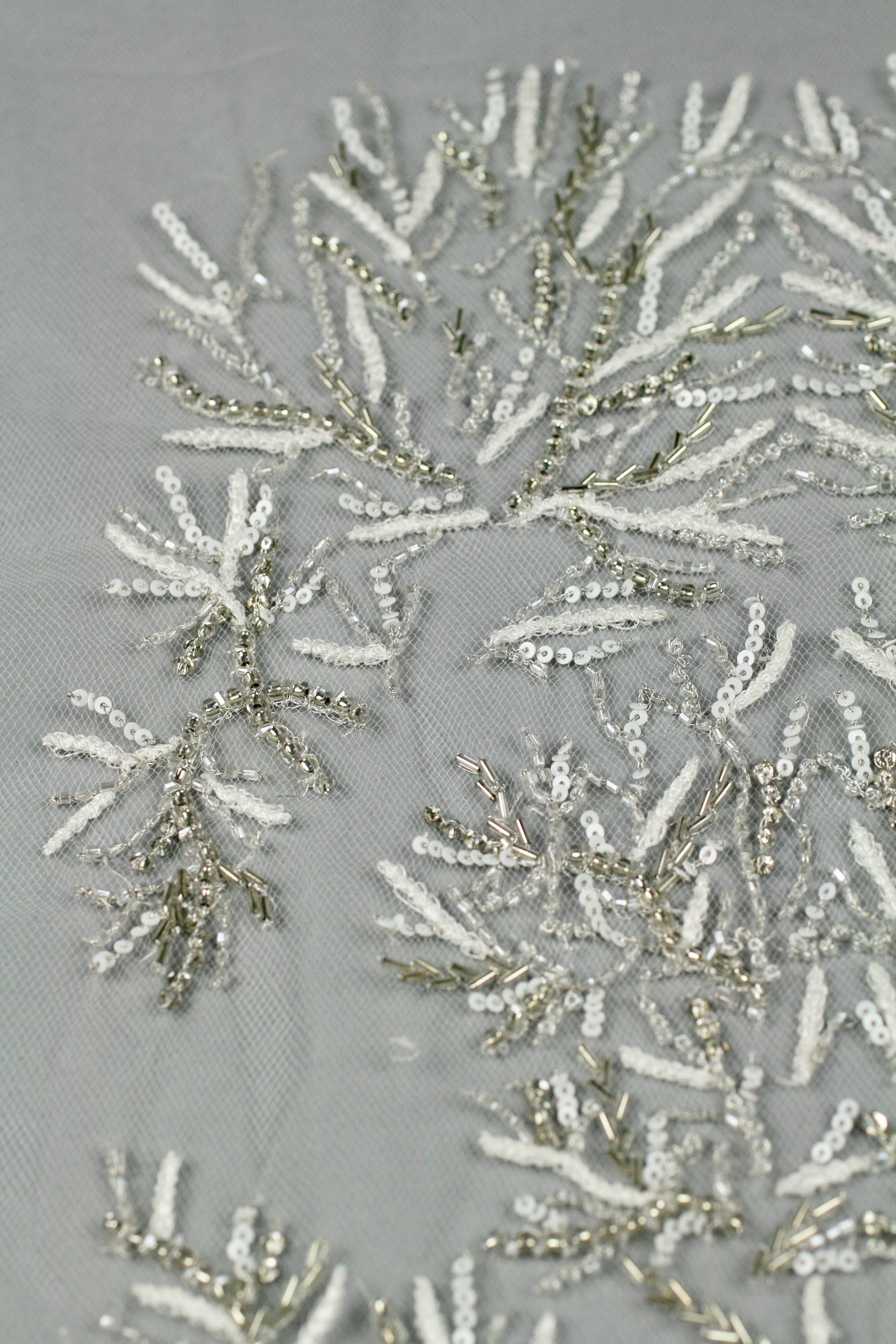 Custom Handmade Beaded Applique Panel Beading Panel Used as Beaded Trim ...