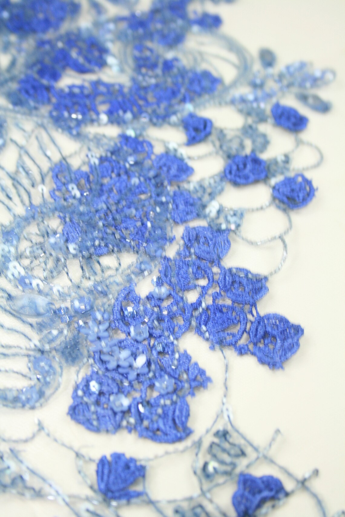 Periwinkle Blue Flower Applique Designs for Dress Embroidered | Etsy