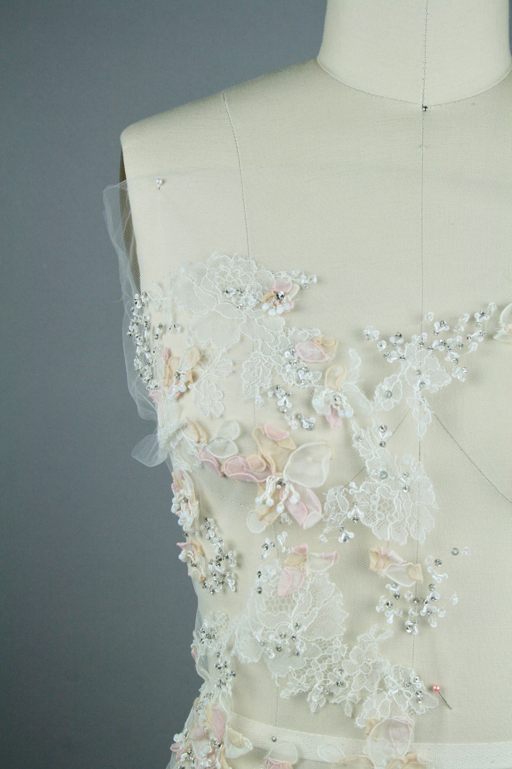 Beaded Applique, Bridal Lace, Beaded Trim, Embroidered Tulle, Haute ...