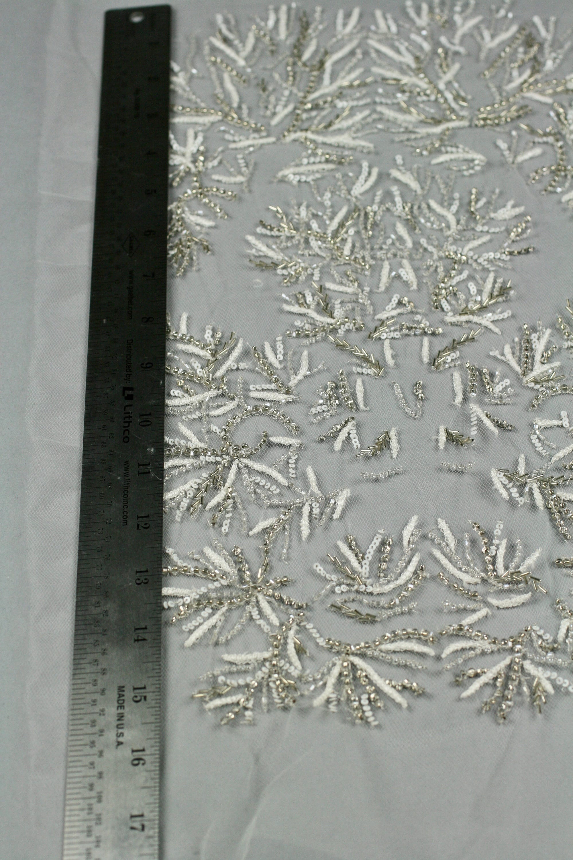 Custom Handmade Beaded Applique Panel Beading Panel Used as Beaded Trim ...