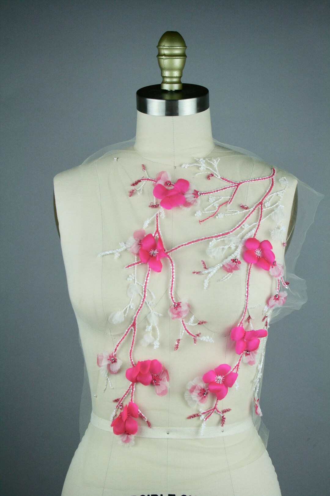 Custom Handmade Beaded Panel Beaded Bodice, Embroidered Dress, Applique ...