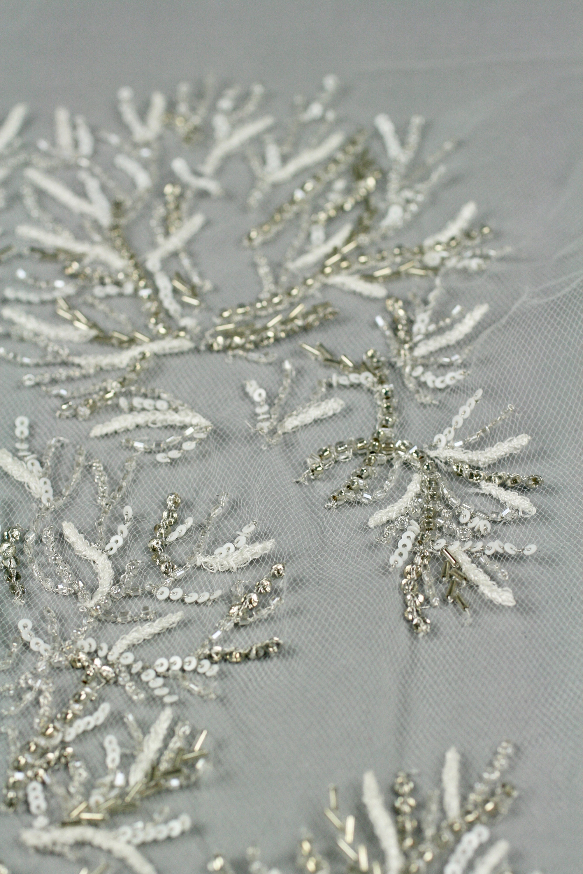 Custom Handmade Beaded Applique Panel Beading Panel Used as Beaded Trim ...