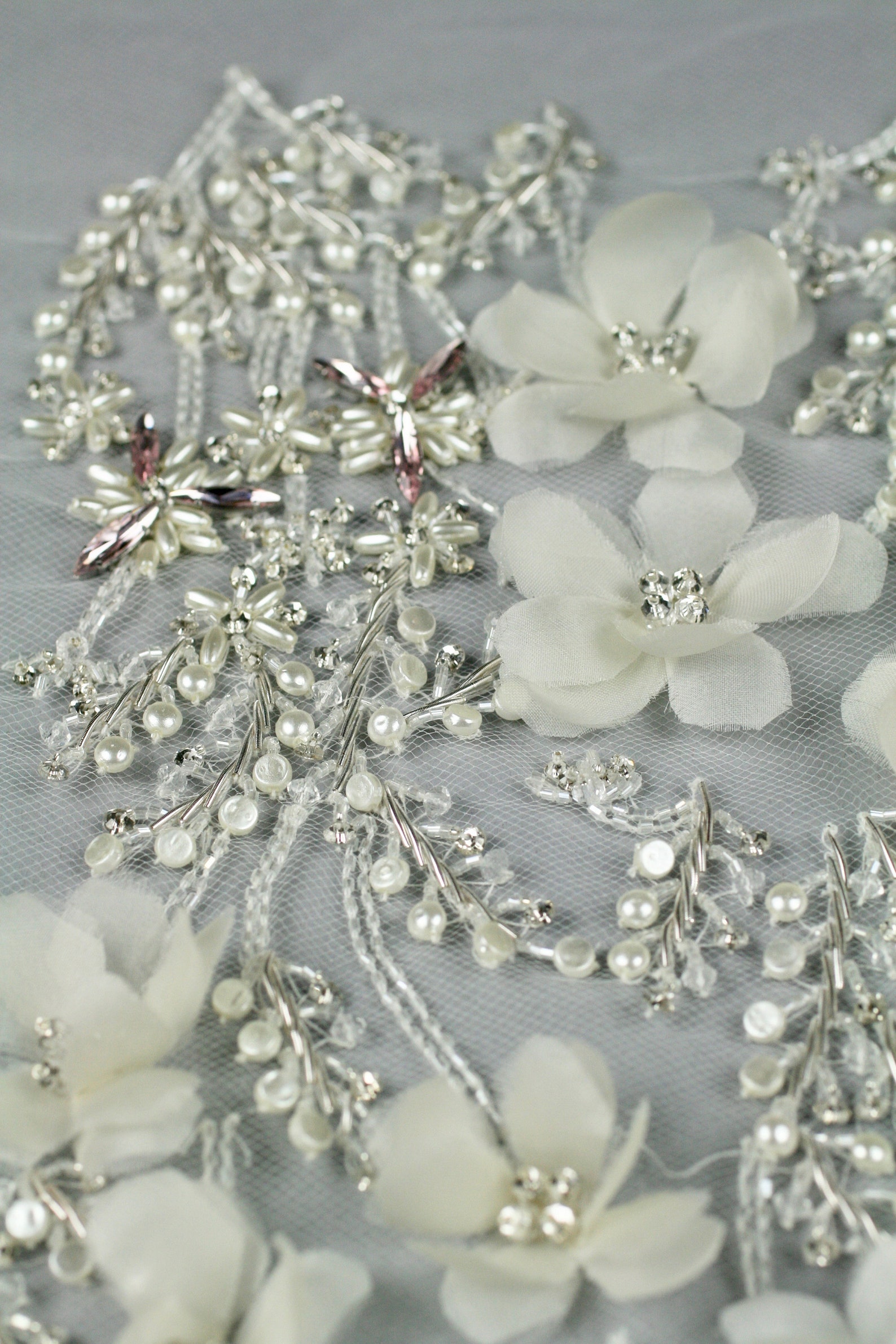 Custom Handmade Beaded Applique Panel Beading Panel Used as Beaded Trim ...