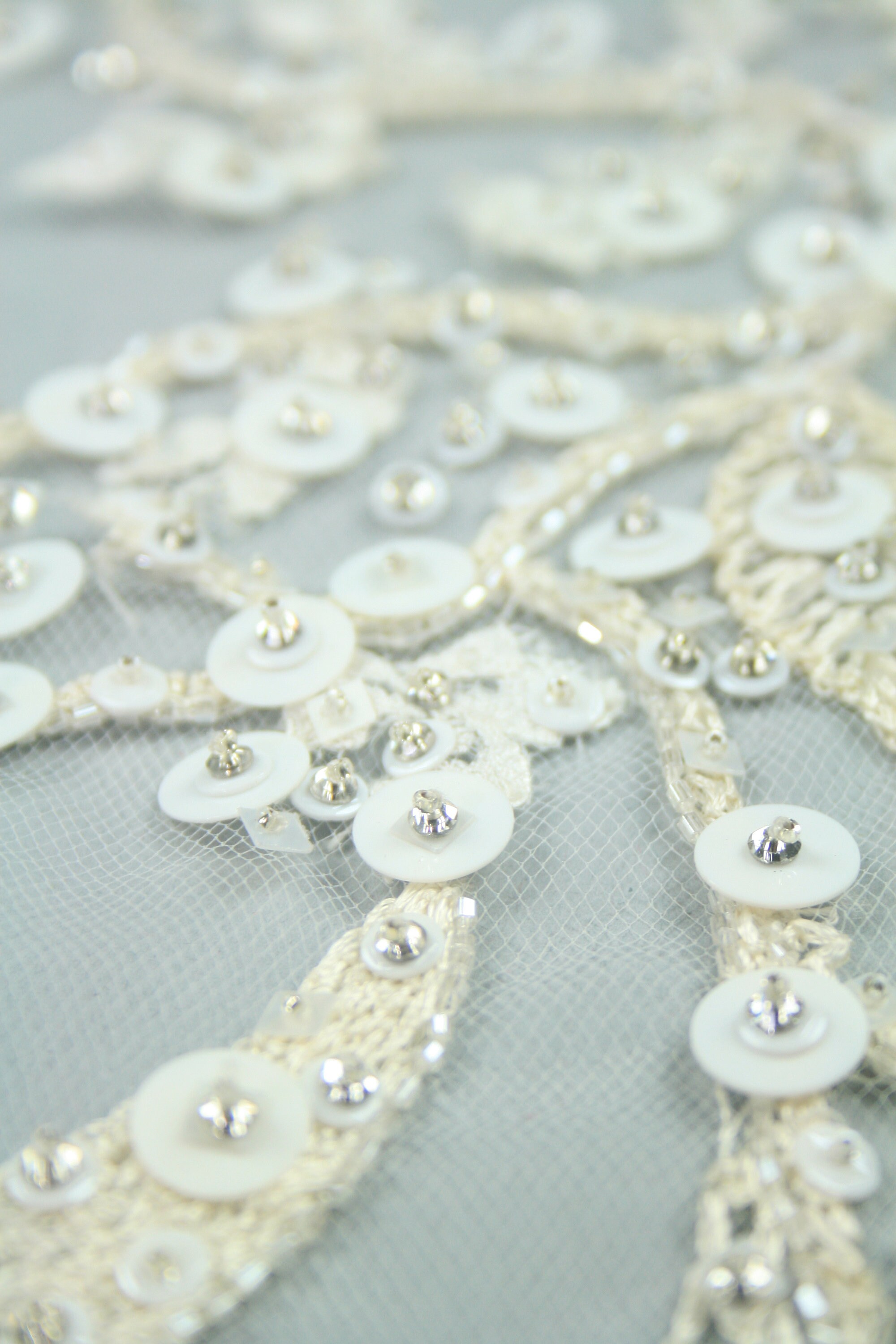 Beaded Trim Applique - Wedding Gown Trim - Haute Couture Trim - Wedding ...